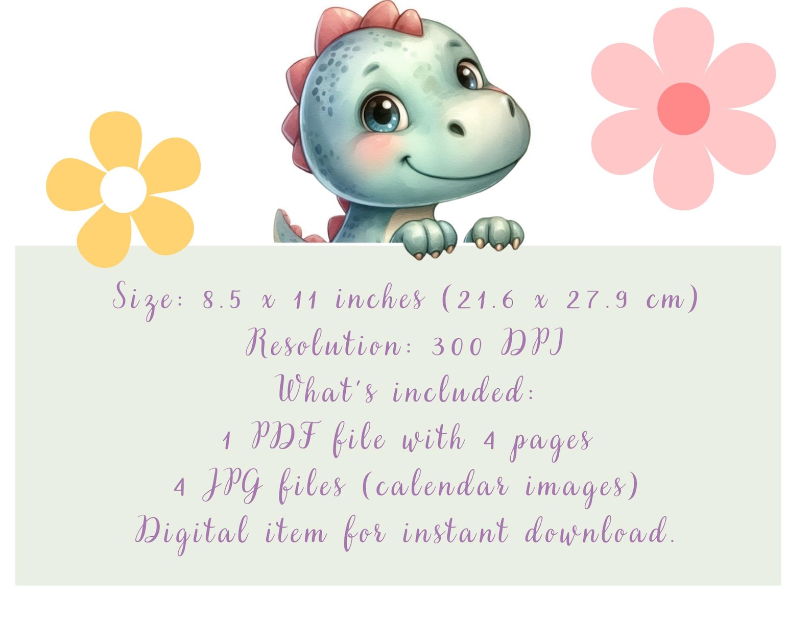 Kids Printable Dinosaur Monthly Planner Calendar | Open Monthly ...