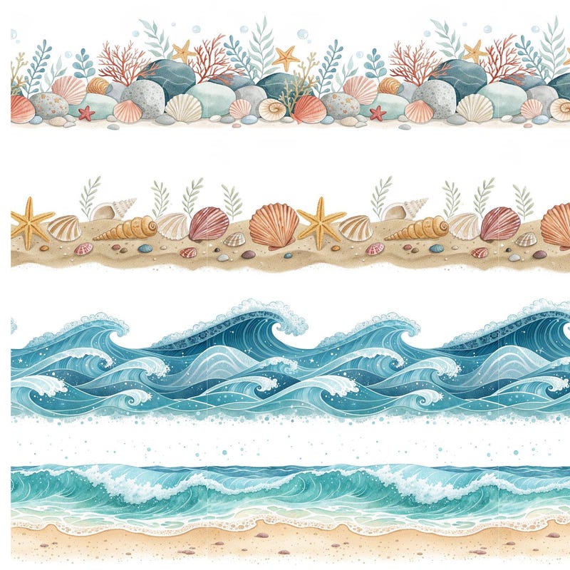 Wallpaper Borders Shells - Etsy
