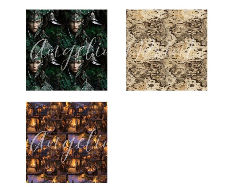 Set of 23 Middle-earth Seamless Patterns, Digital Paper, Middle-earth ...