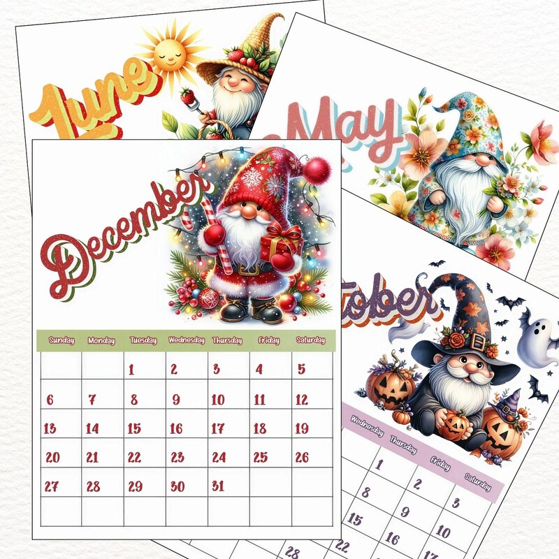 2026 Gnome Calendars - Etsy