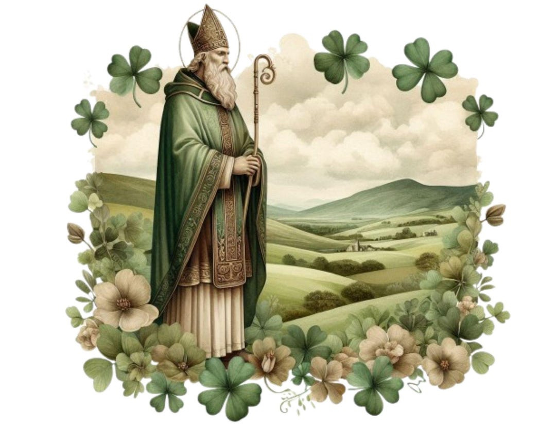 12 Vintage Saint Patrick Clipart, Religious Illustration PNG, Digital ...