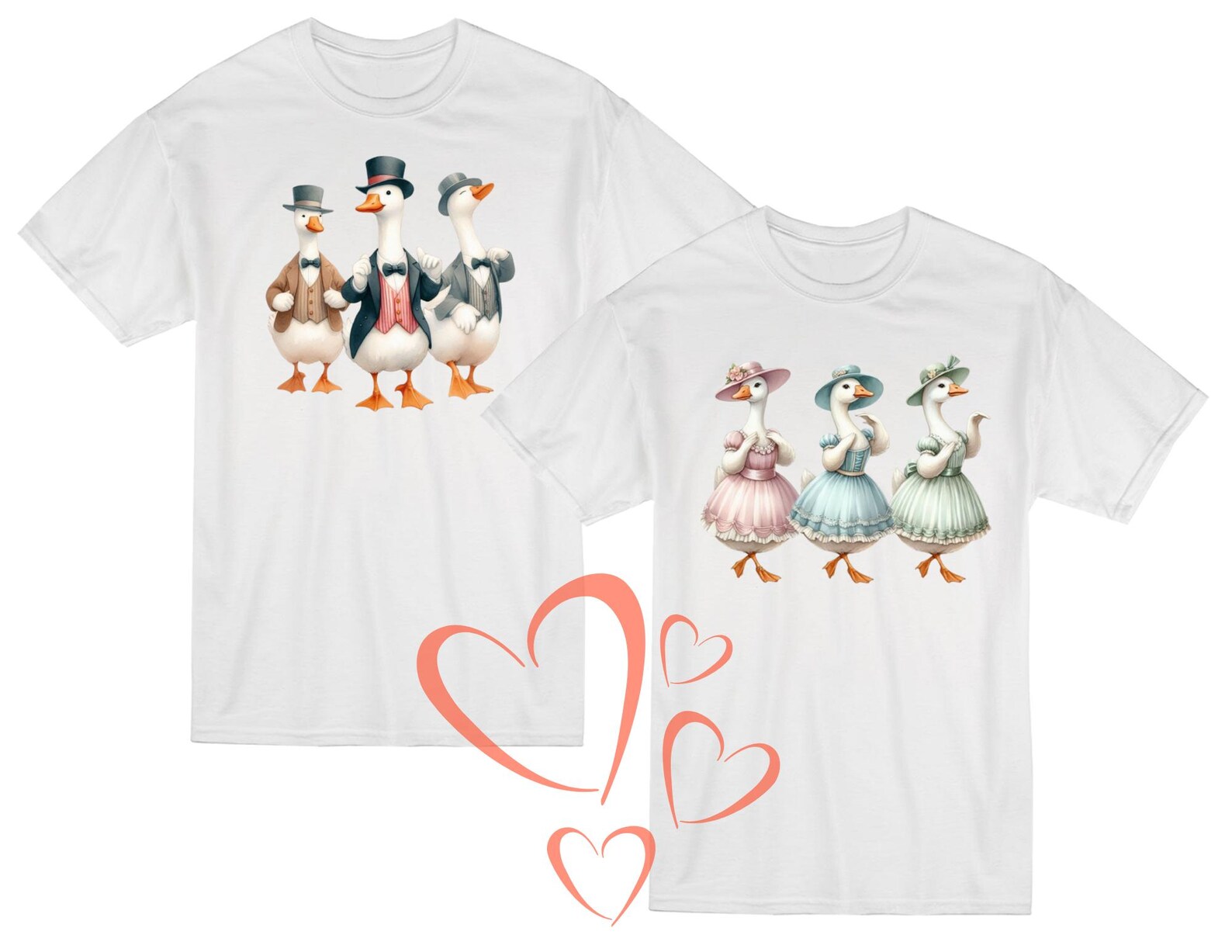 15 Watercolor Wedding Geese Clipart for Bachelorette, Bachelor Parties ...