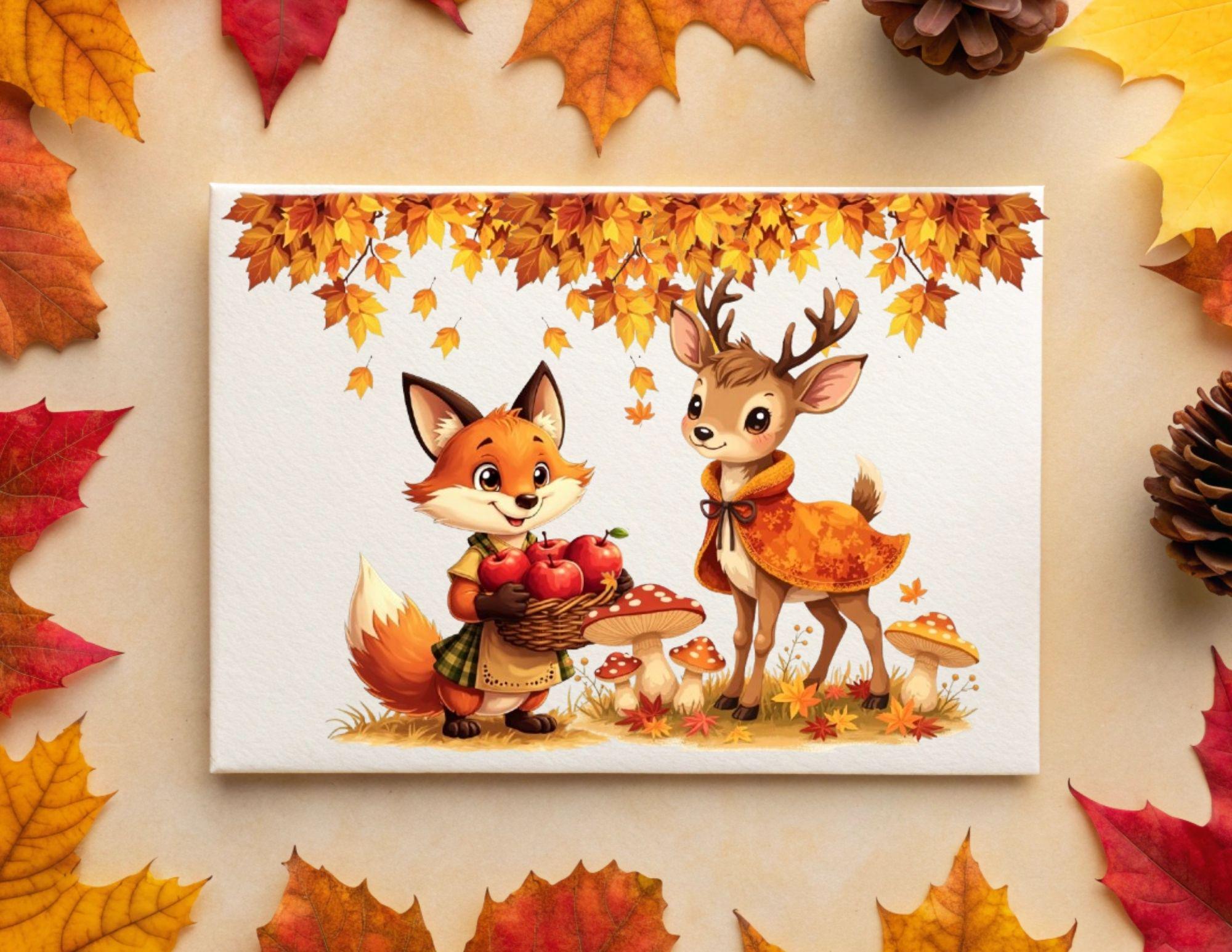 26 Cute Forest Animals Clipart, Autumn Animal PNG, Fox, Squirrel ...