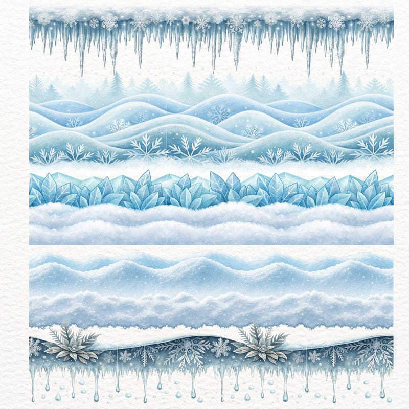 Christmas Winter Border - Etsy