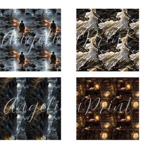 Set of 23 Middle-earth Seamless Patterns, Digital Paper, Middle-earth ...