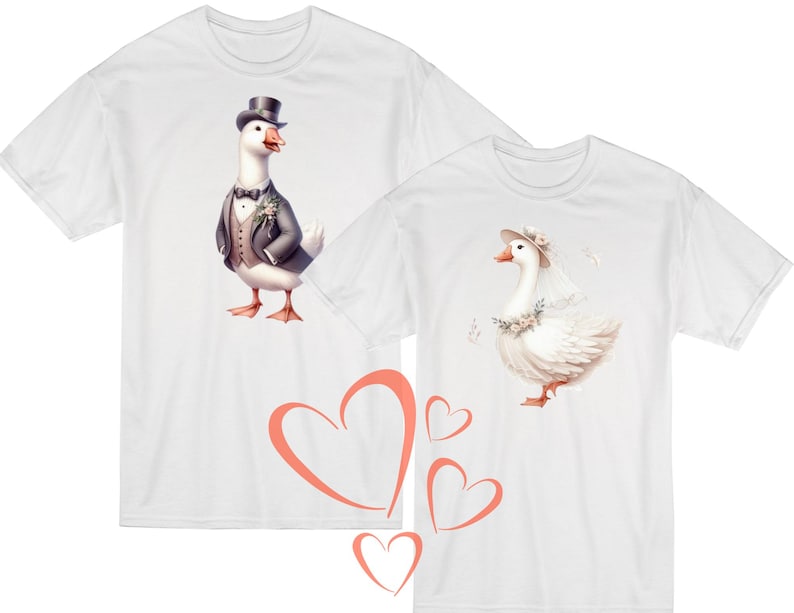 15 Watercolor Wedding Geese Clipart for Bachelorette, Bachelor Parties ...