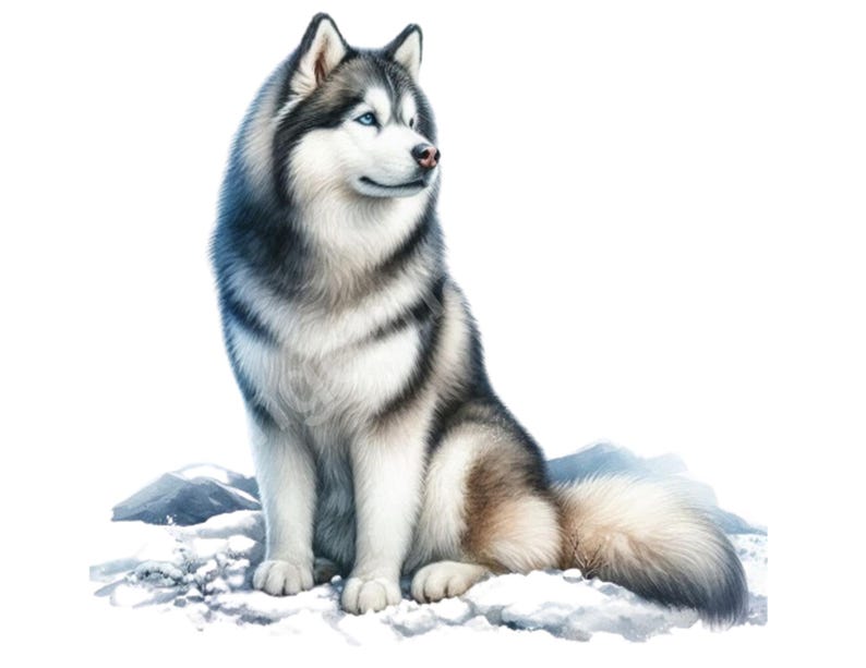 17 Husky Clipart, Watercolor Clipart, PNG, Transparent Background, 300 ...