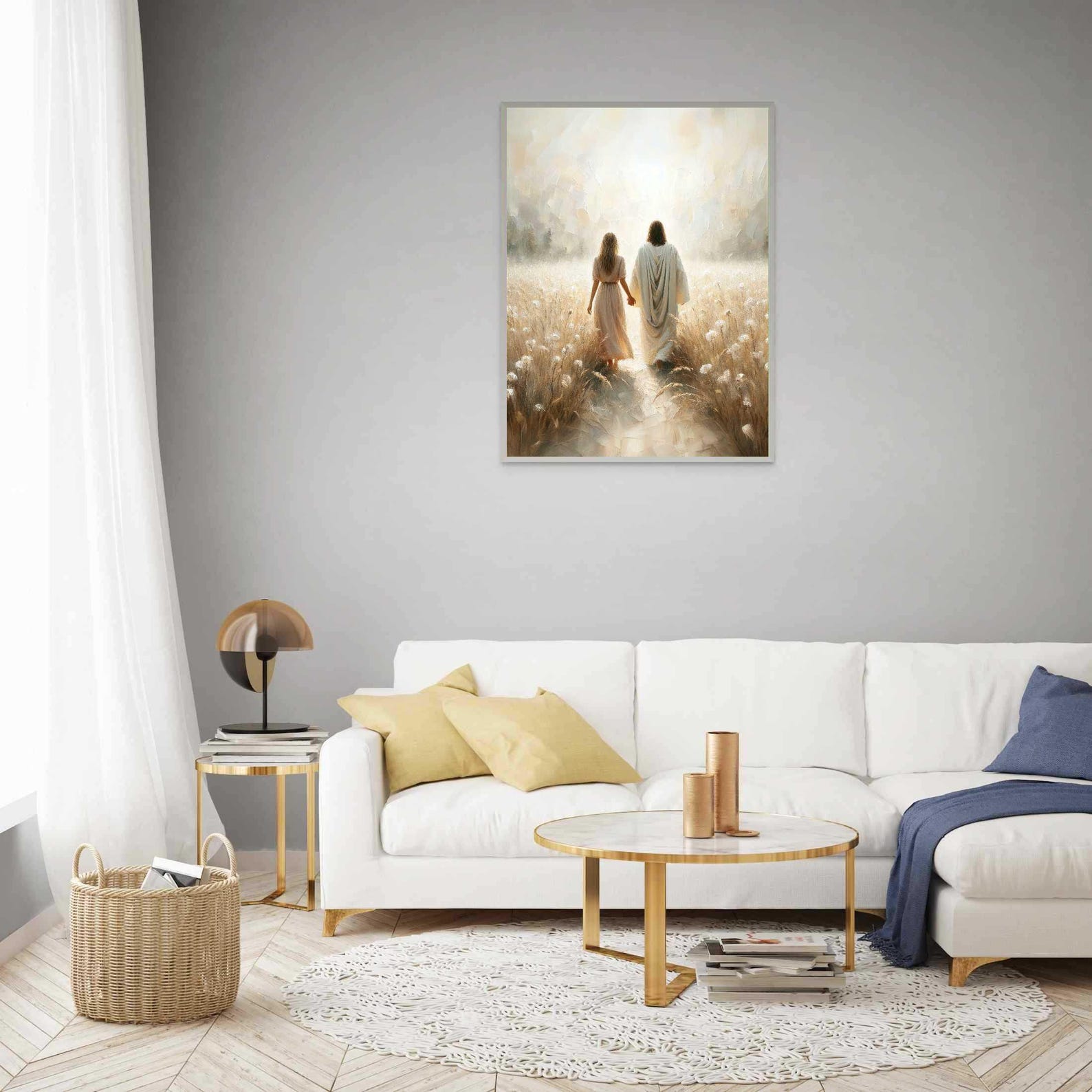 A Helping Hand, Christian Wall Art, Jesus Walking With Girl, Jesus ...