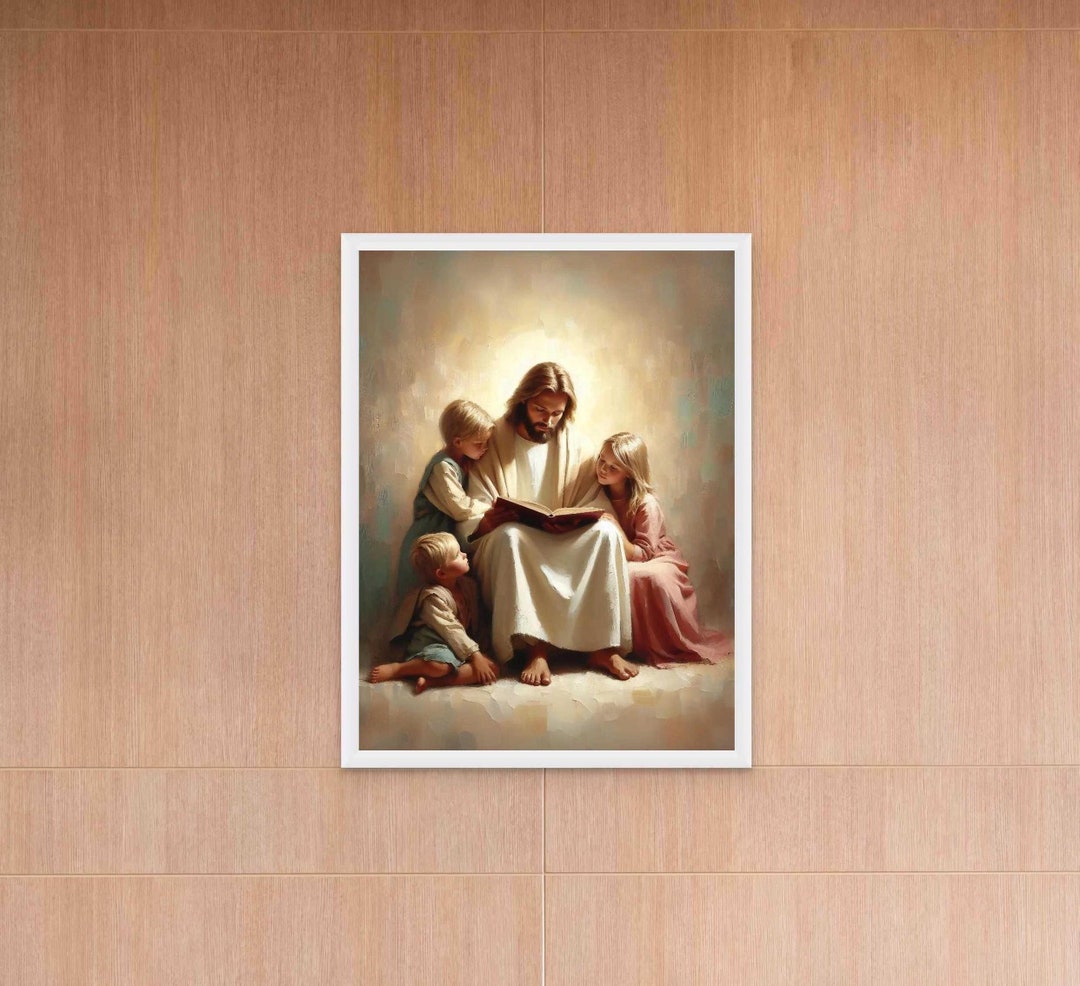 Jesus With Children, Christian Painting, Jesus and Kids, Jesus Portrait ...