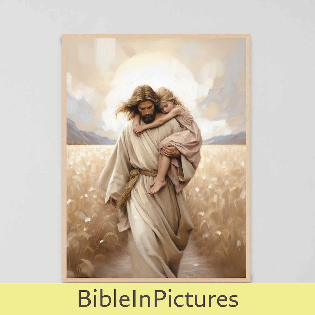 He Will Save Her | Instant Download | Jesus With Kids | Christian ...
