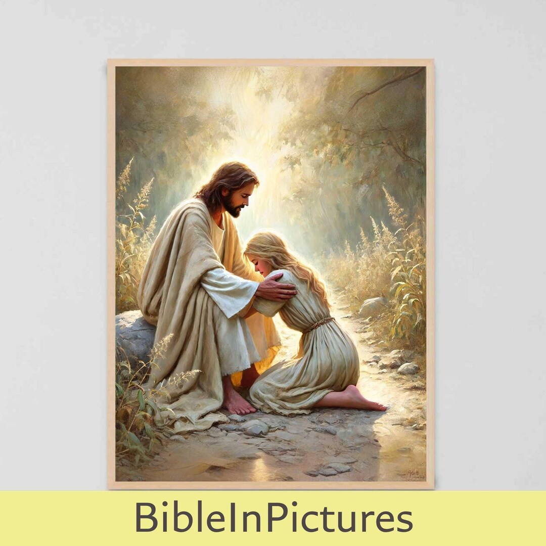 He Heals You | Instant Download | Jesus Heals a Woman | Picture of ...