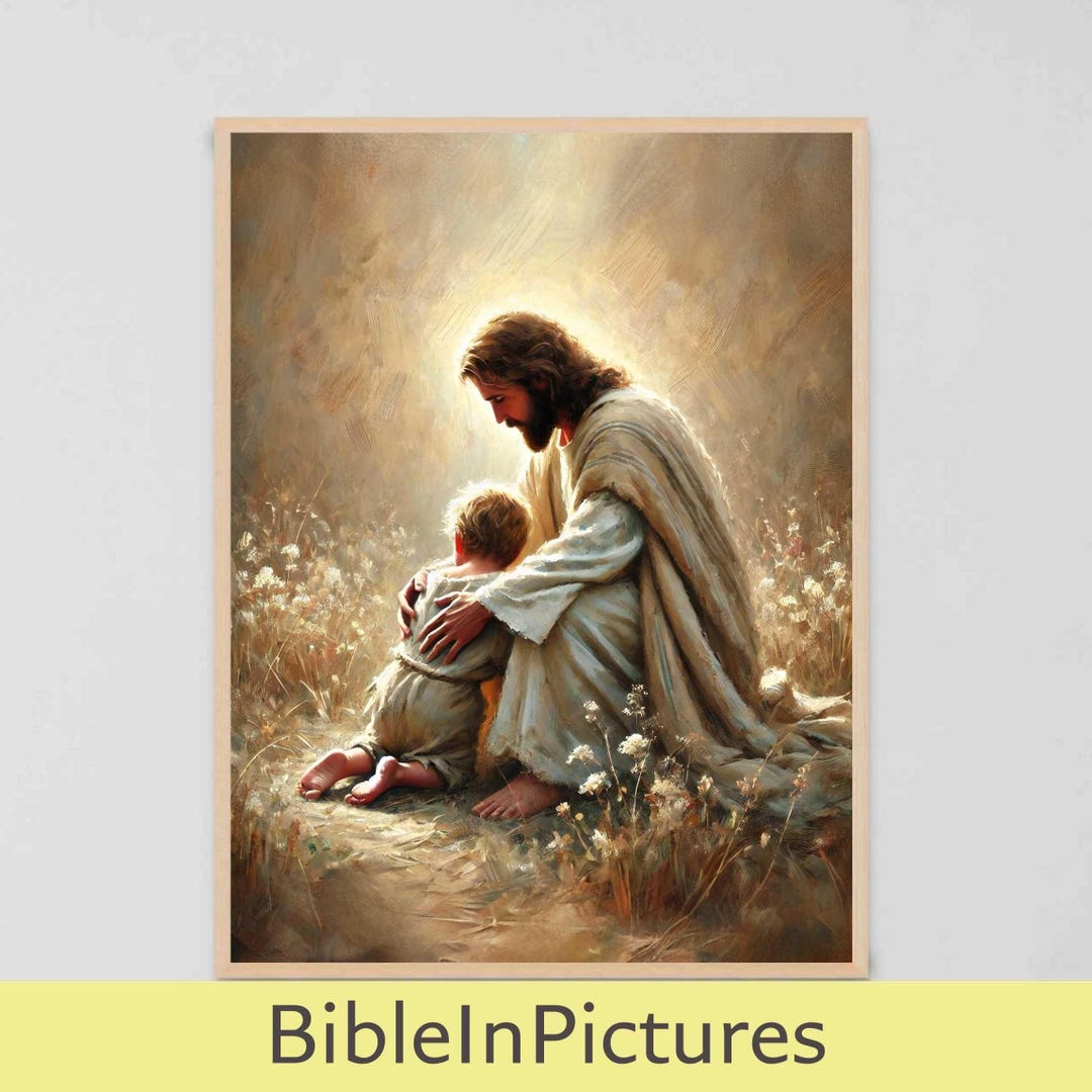 Christ With Boy | Instant Download | Jesus and Boy | Christian Download ...