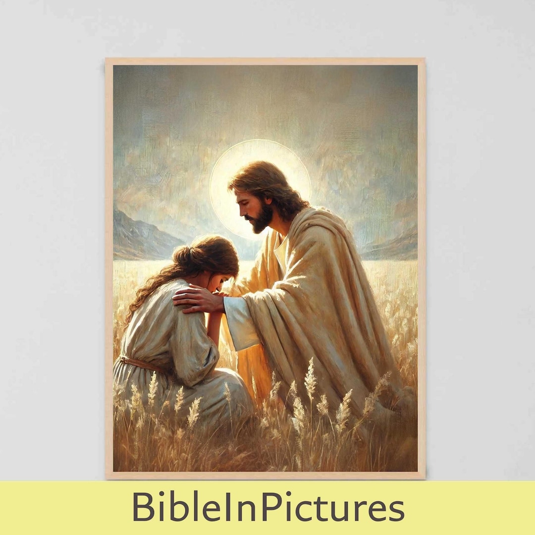 Comfort in Him | Christian Poster | Jesus With Children | Jesus Picture ...