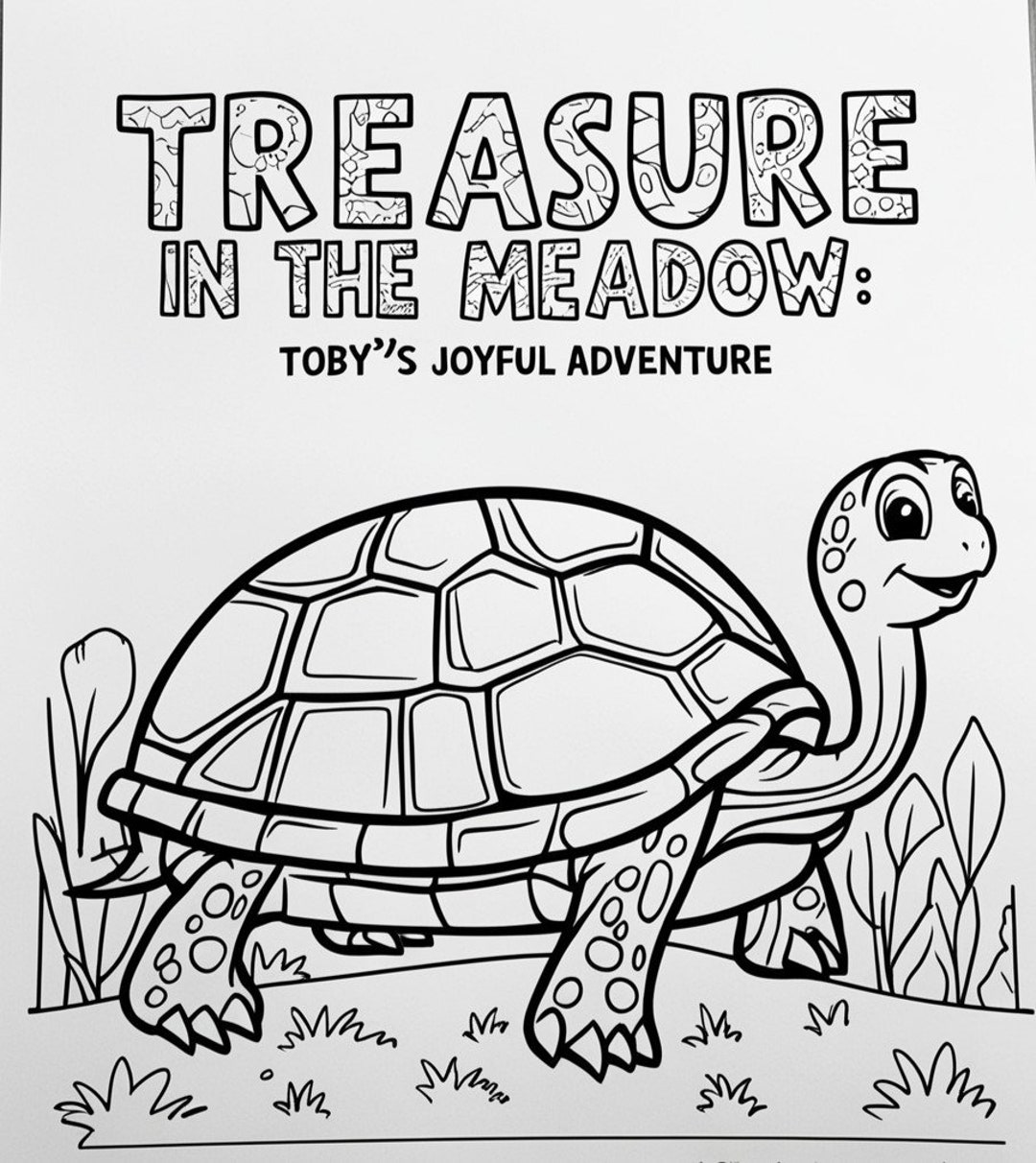 Coloring Book Treasure in the Meadow Toby's Joyful Adventure - Etsy