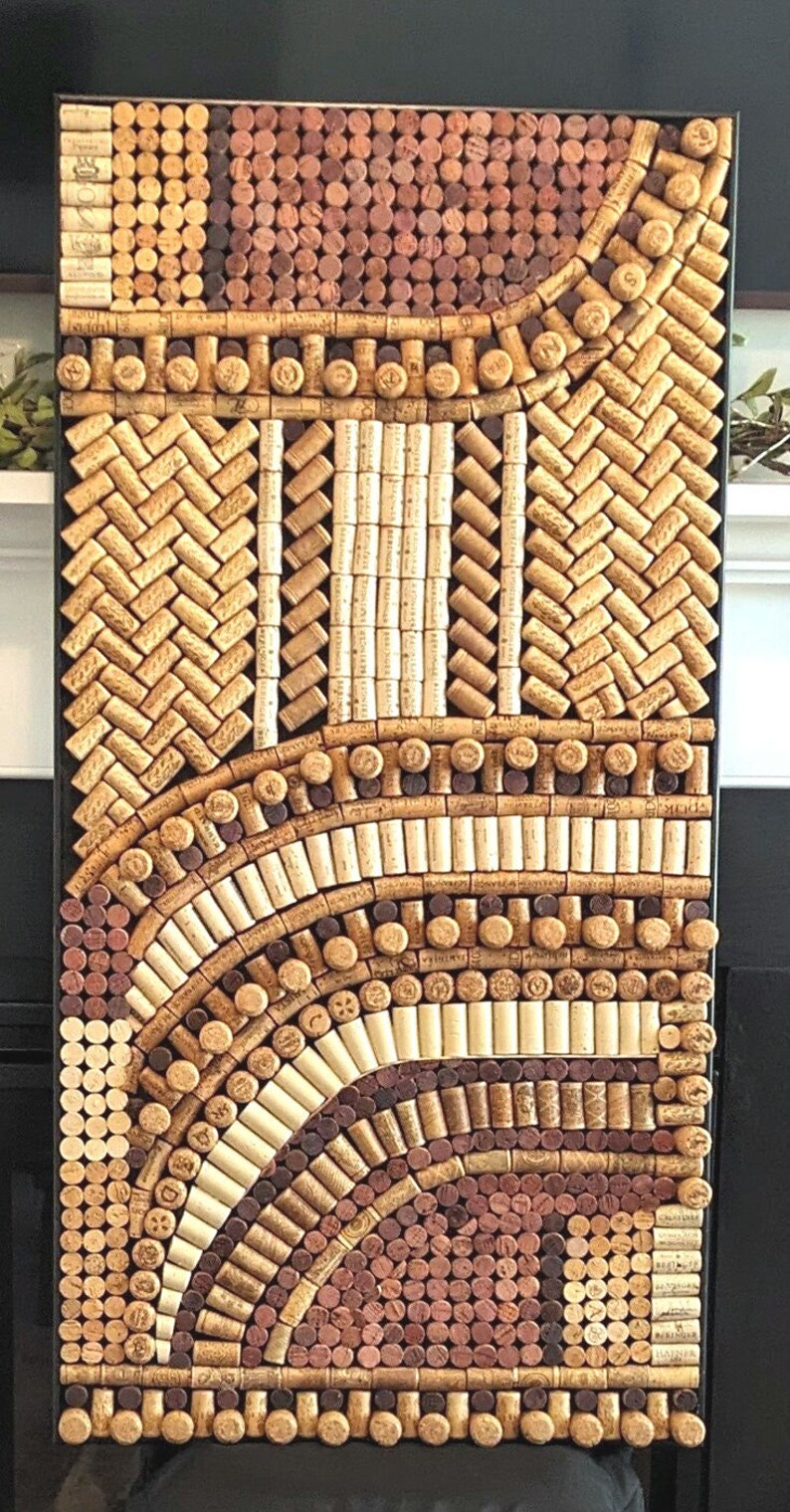 Cork Art, Mosaic, Recycled, Relief, Cork, Wine, Champagne, Wine Art ...
