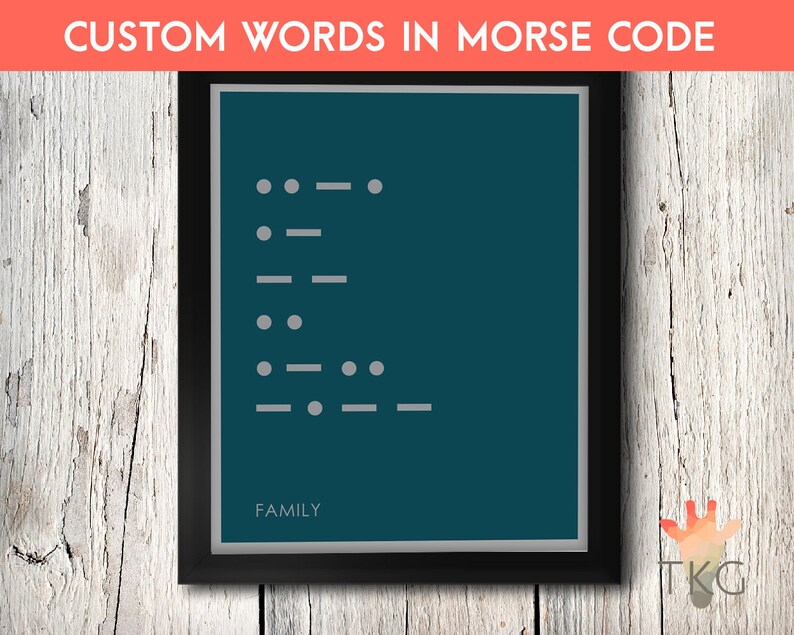 Custom Personalized Morse Code Wall Art Various sizes | Etsy