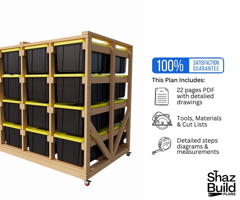 Mobile Storage System Digital Plans // Garage Storage // Mobile Garage ...