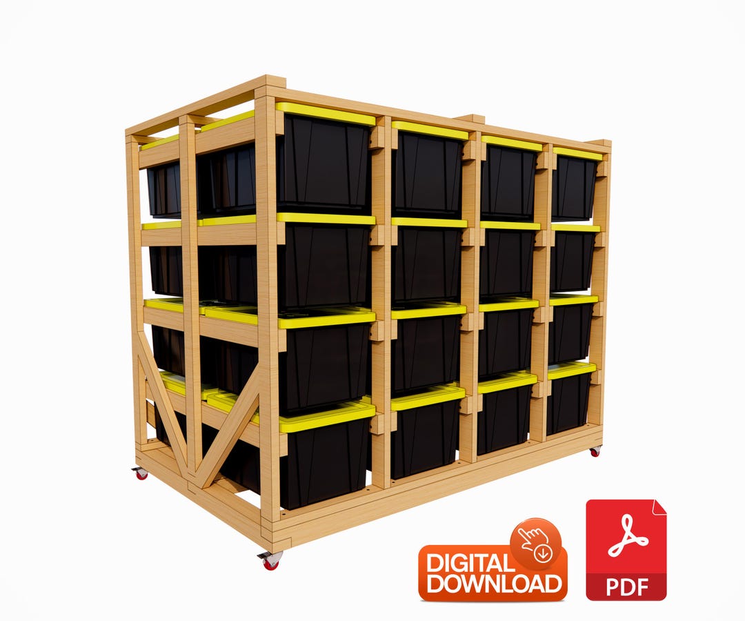 Mobile Storage System Digital Plans // Garage Storage // Mobile Garage ...