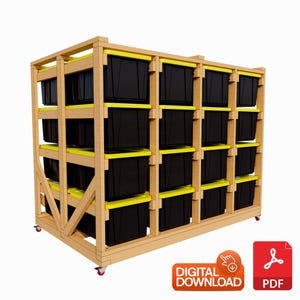 Mobile Storage System Digital Plans // Garage Storage // Mobile Garage ...