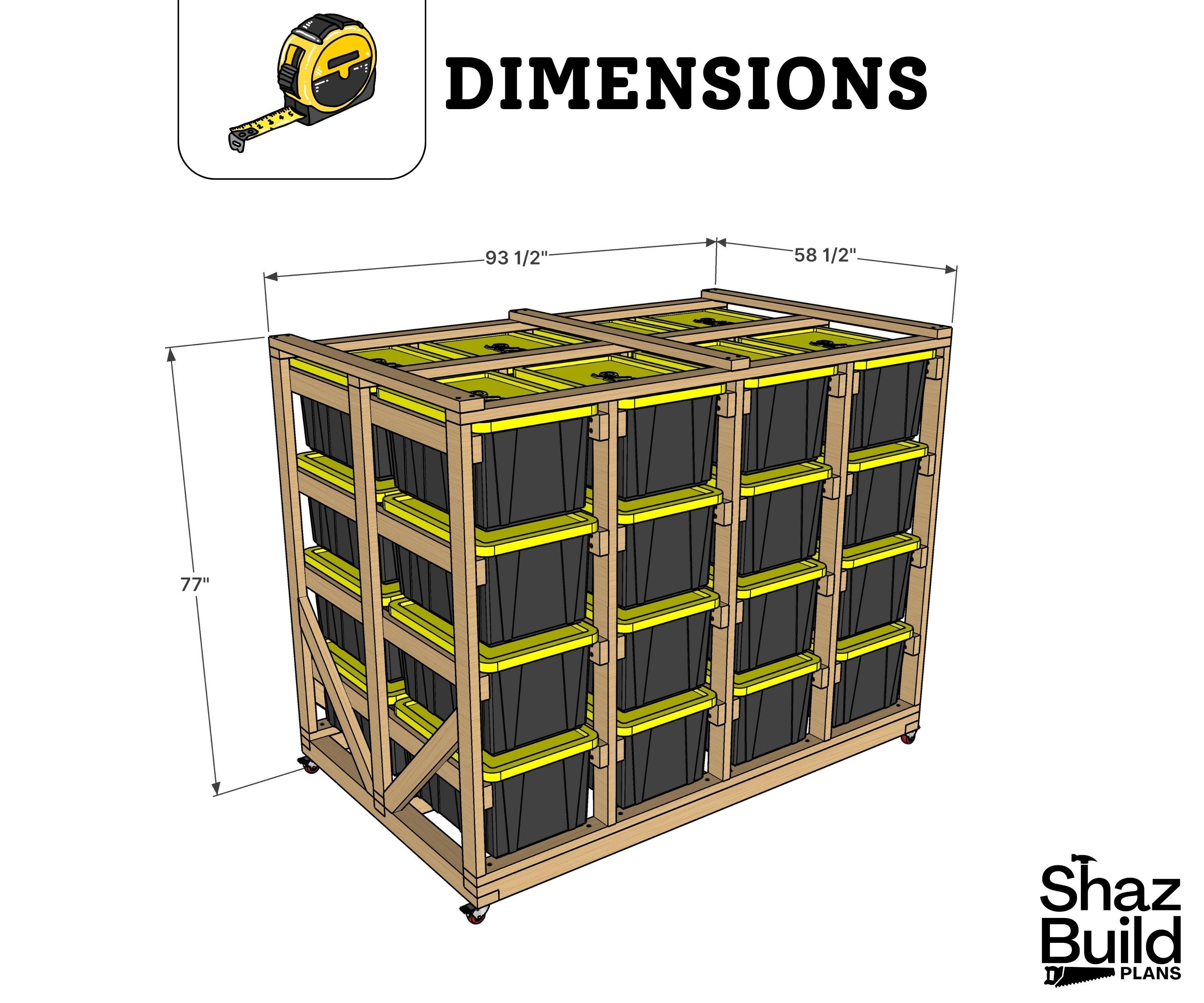 Mobile Storage System Digital Plans // Garage Storage // Mobile Garage ...