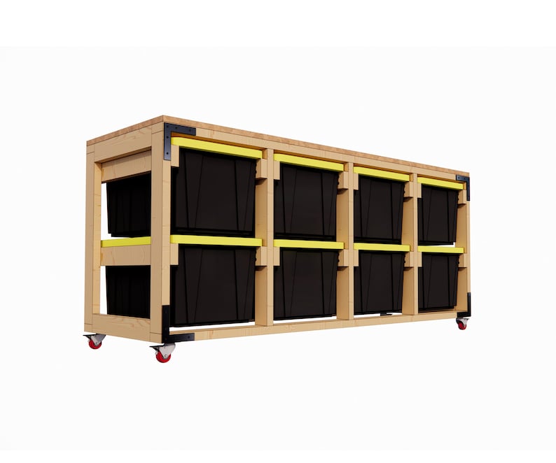 27 Gallon Tote Storage Workbench Build Plan| 8 UNIT DIY Tote Storage ...