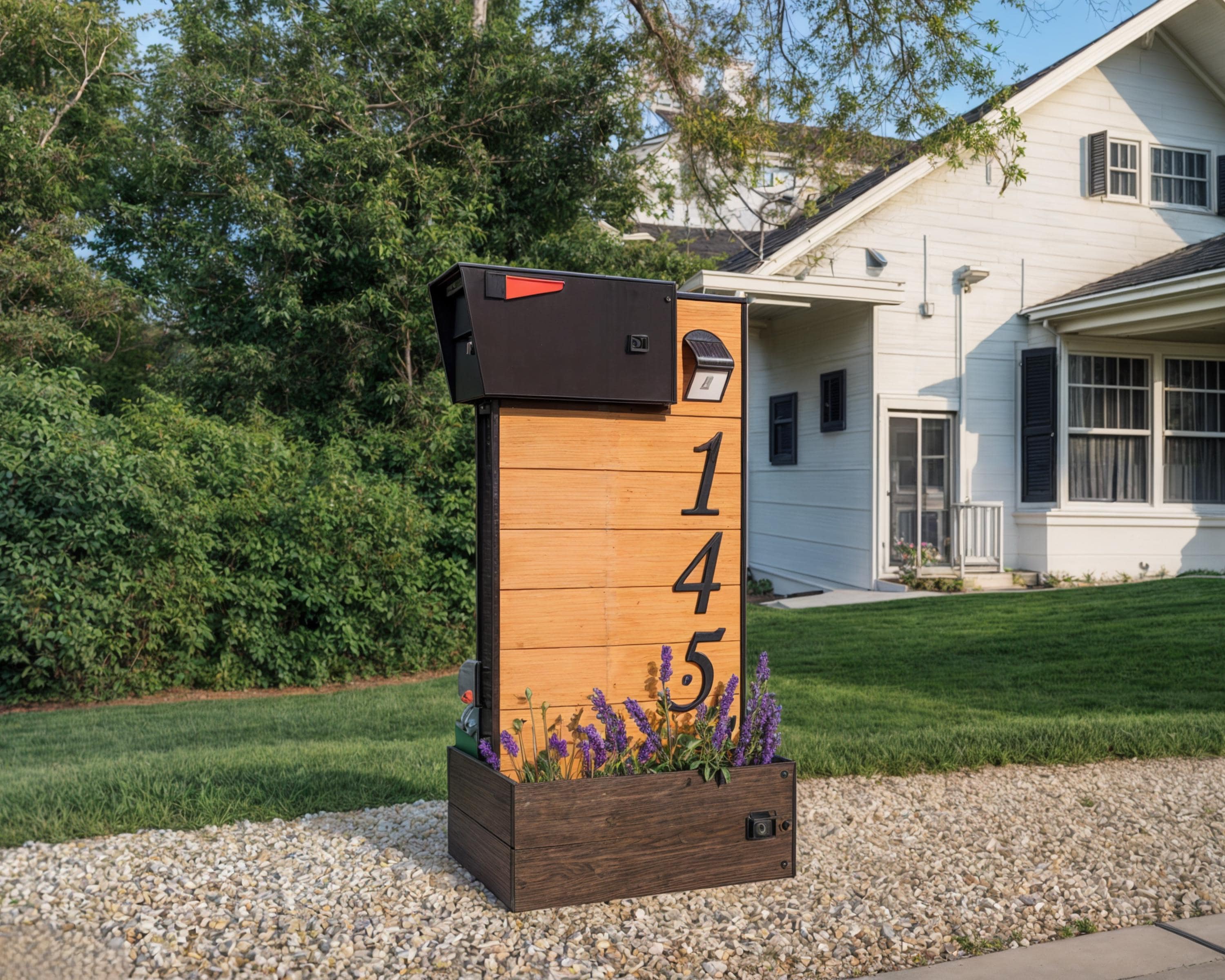 Modern Mid Century Mailbox Instructions DIY Build Plan Wood Mail Box ...