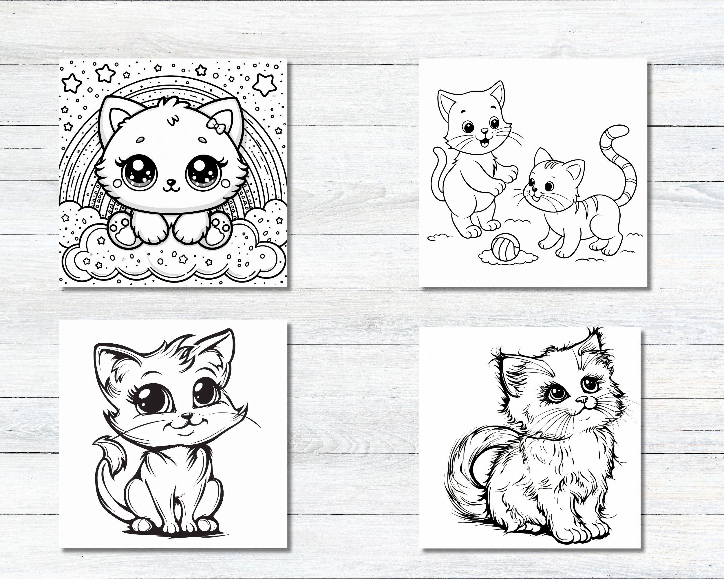 60 Fun Cat Coloring Pages ,kids’ Favorite Cat Coloring Sheets,printable ...