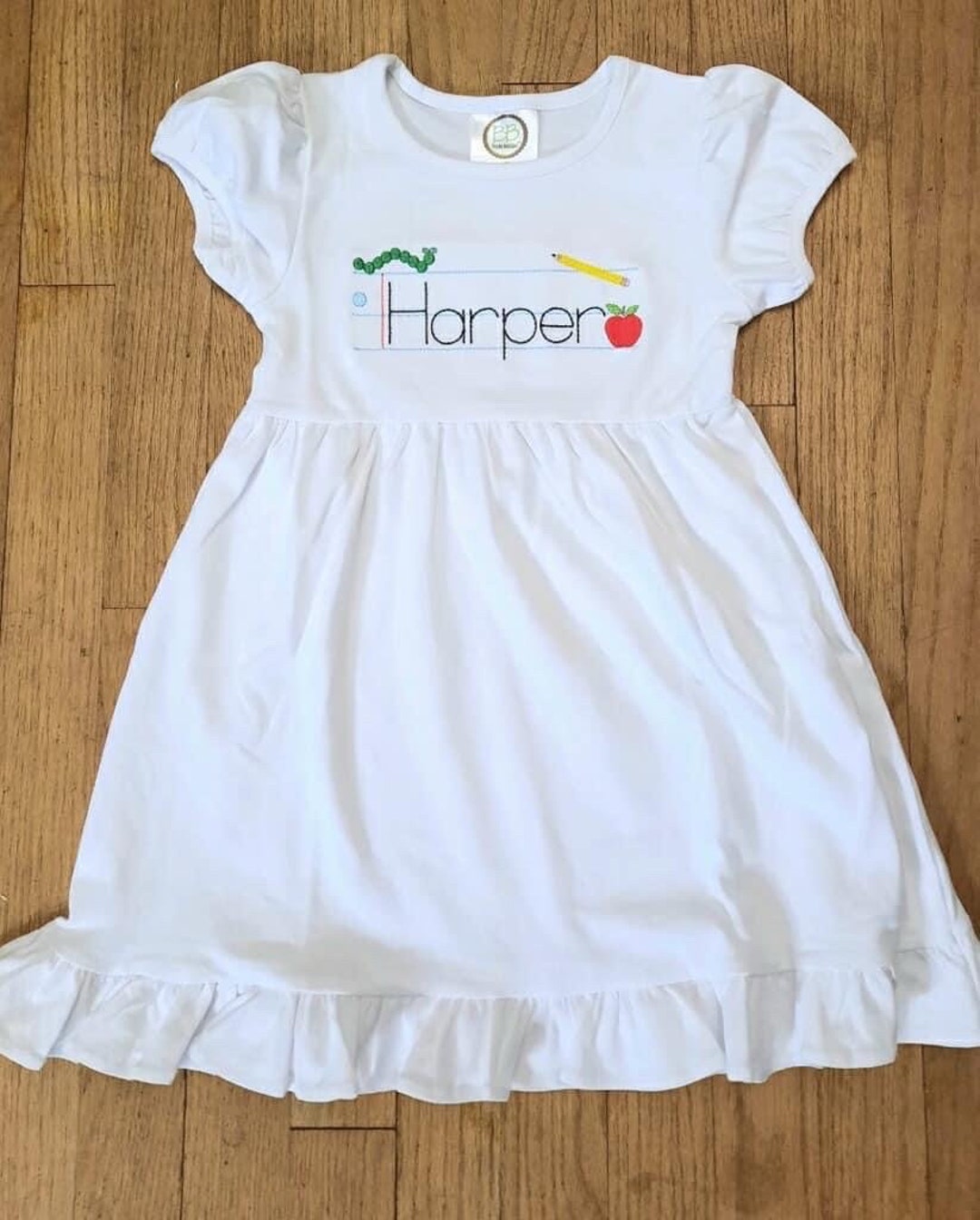 School Name Embroidered Dress - Etsy