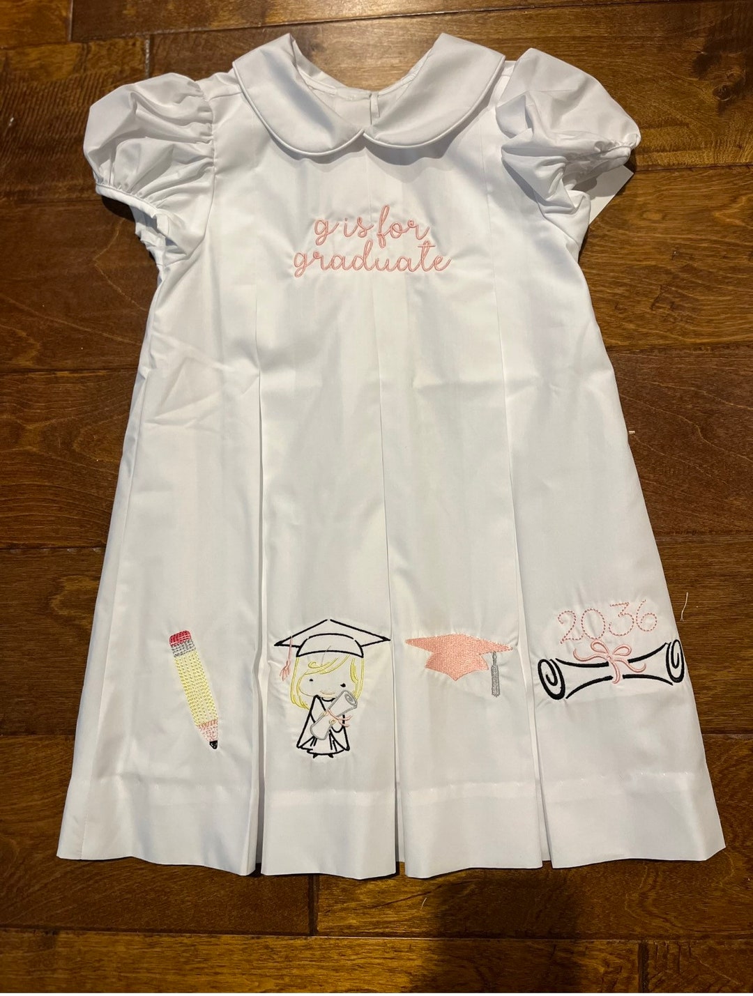 G is for Graduate Graduation Pleat School Dress - Etsy