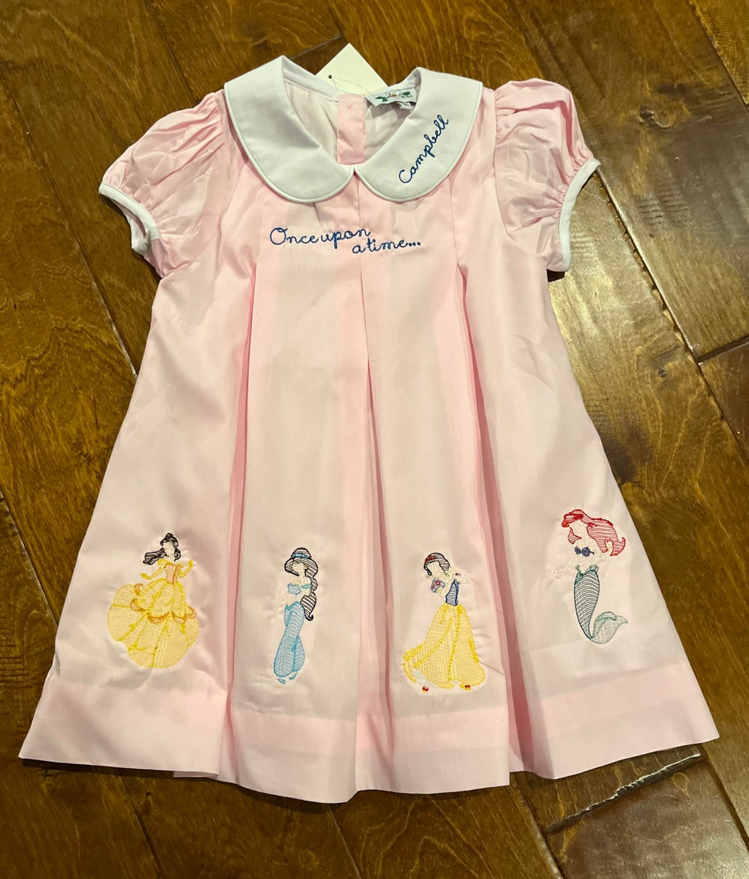 Princess Embroidered Pleat Dress - Etsy