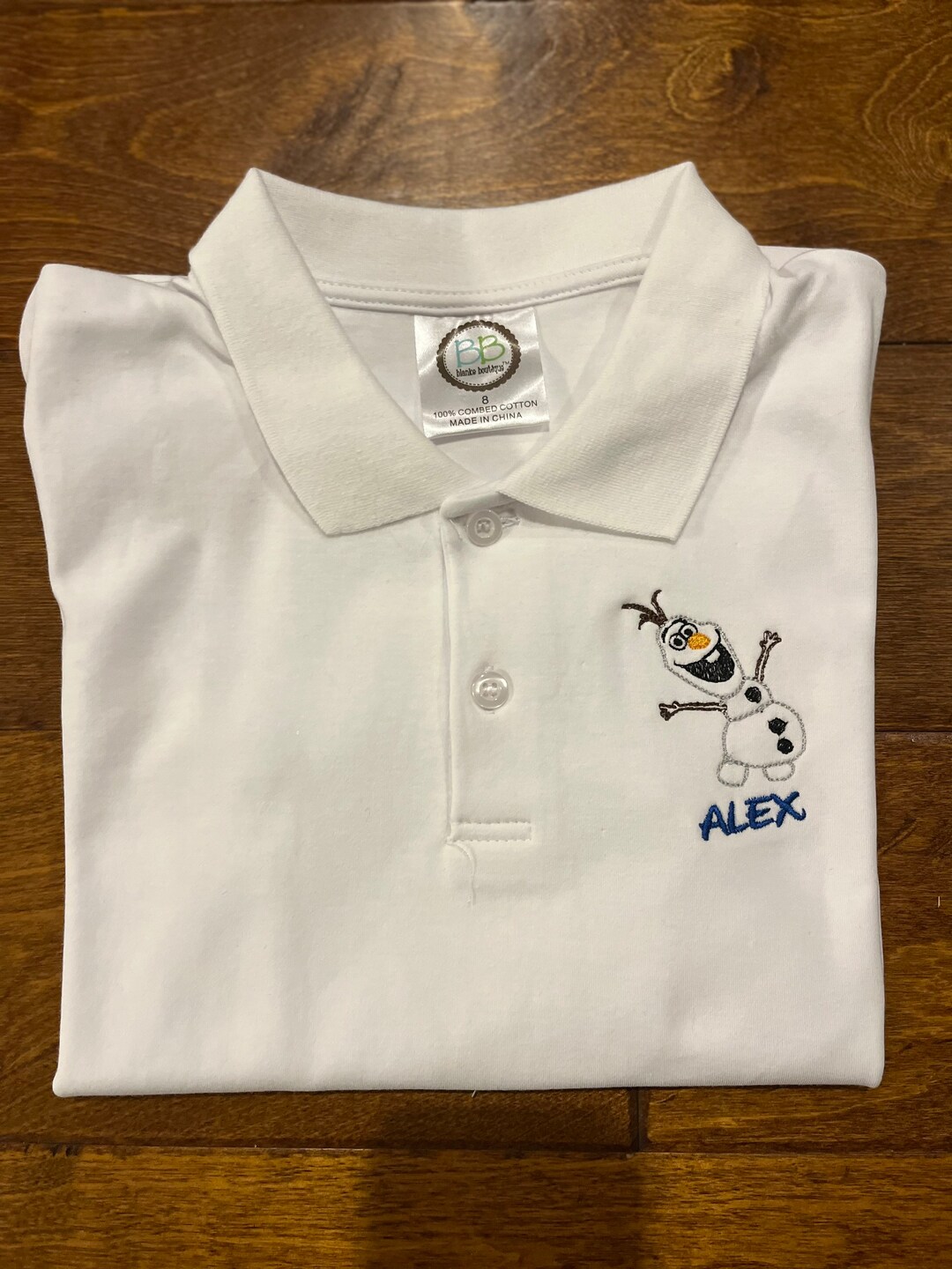 Frozen Olaf Embroidered Polo - Etsy