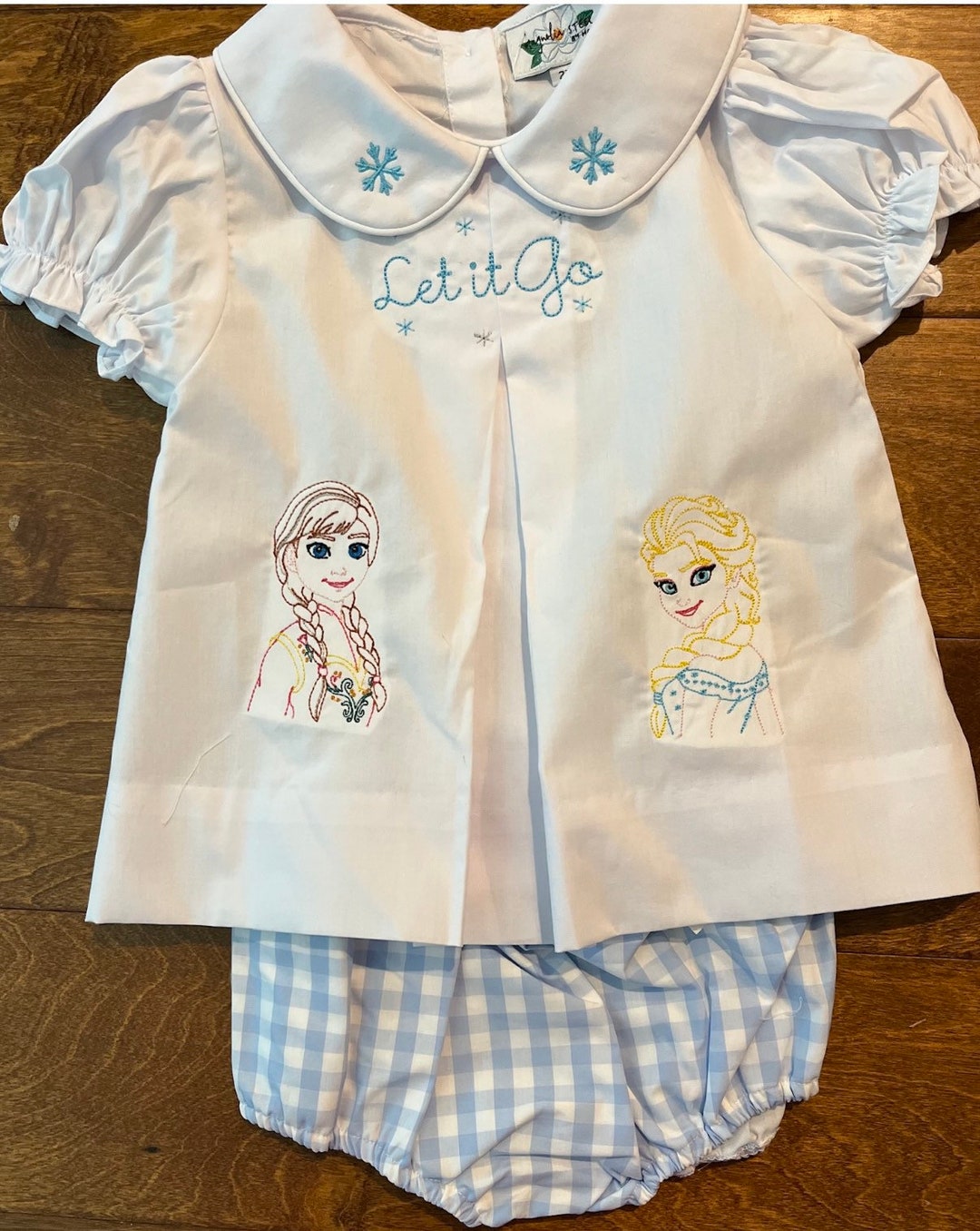 Frozen Inspired Embroidered Pleat Set - Etsy