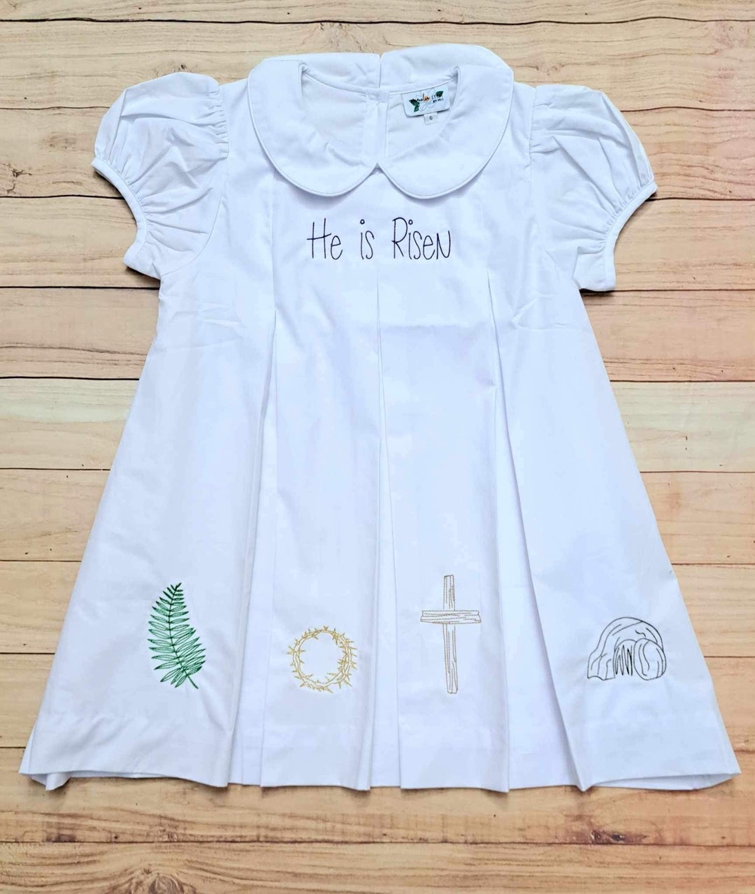 Easter Sunday He is Risen Church Cross Pleat Dress - Etsy