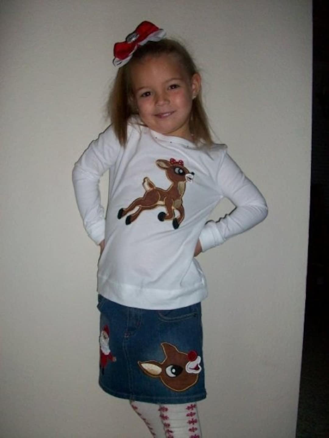 Rudolph the Red-nosed Reindeer/ Clairese Custom Christmas Applique ...