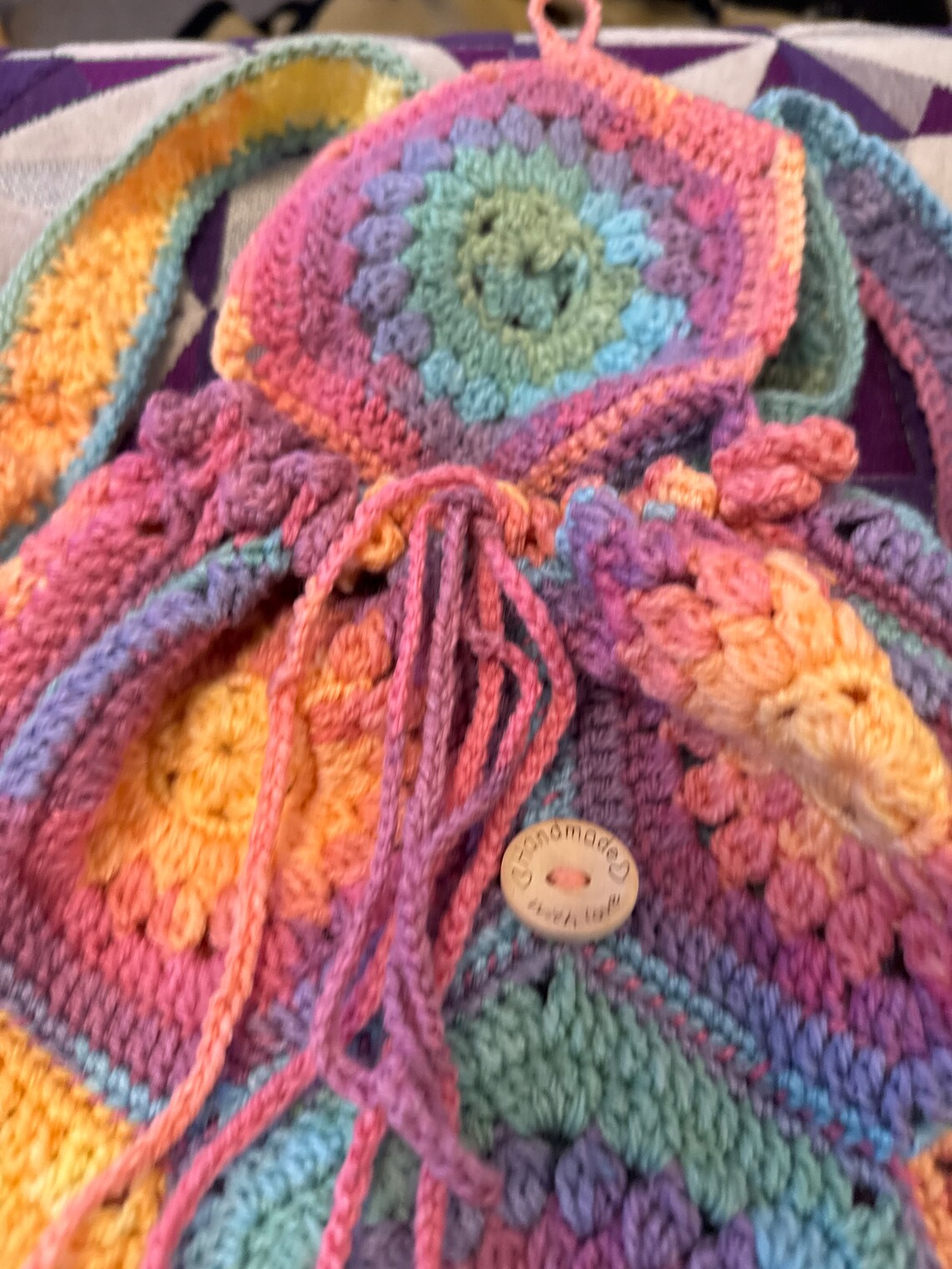 Woolly Crochet Backpack - Etsy