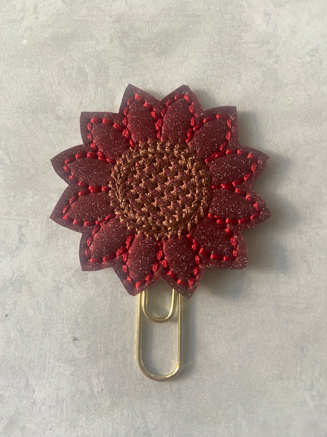 Sunflower Planner Clip, Paper Clip Planner Clip, Accessory for Planners ...