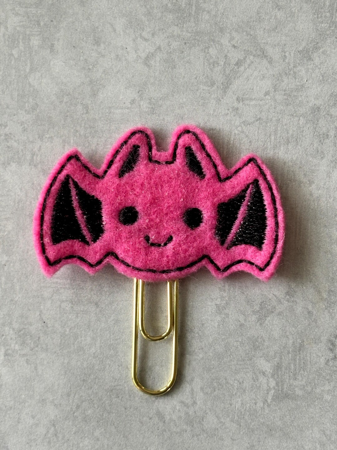 Felt Hot Pink Bat Halloween Planner Clips, Bat Planner Clip, Bookmark ...