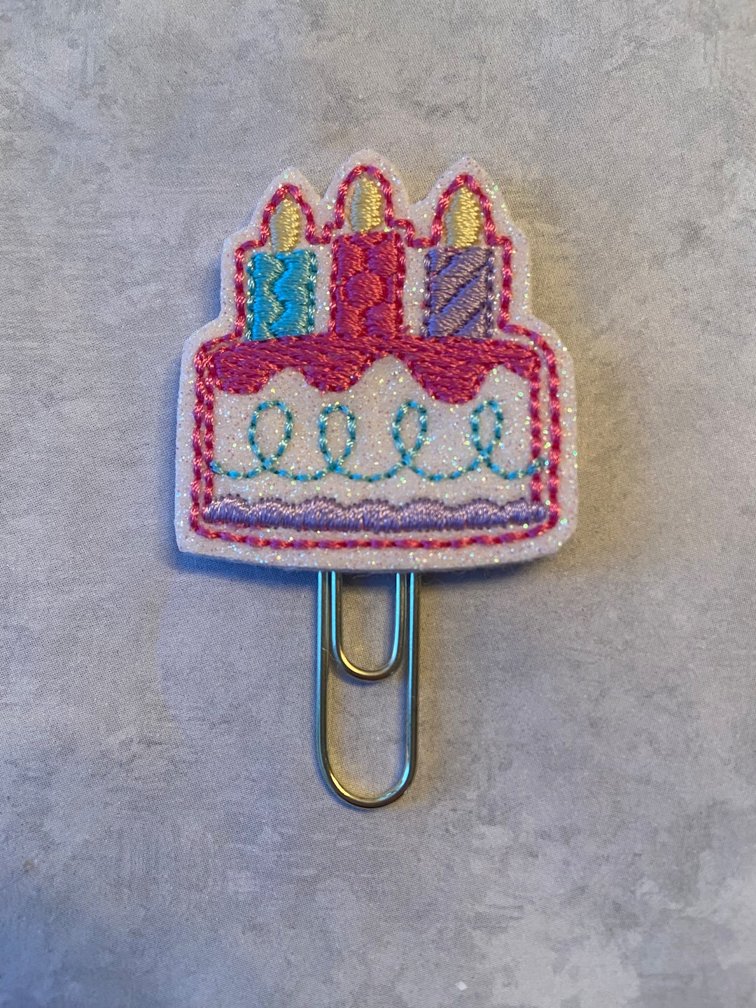 Birthday Cake Paperclip, Felt Planner Clip, Planner Accessories ...