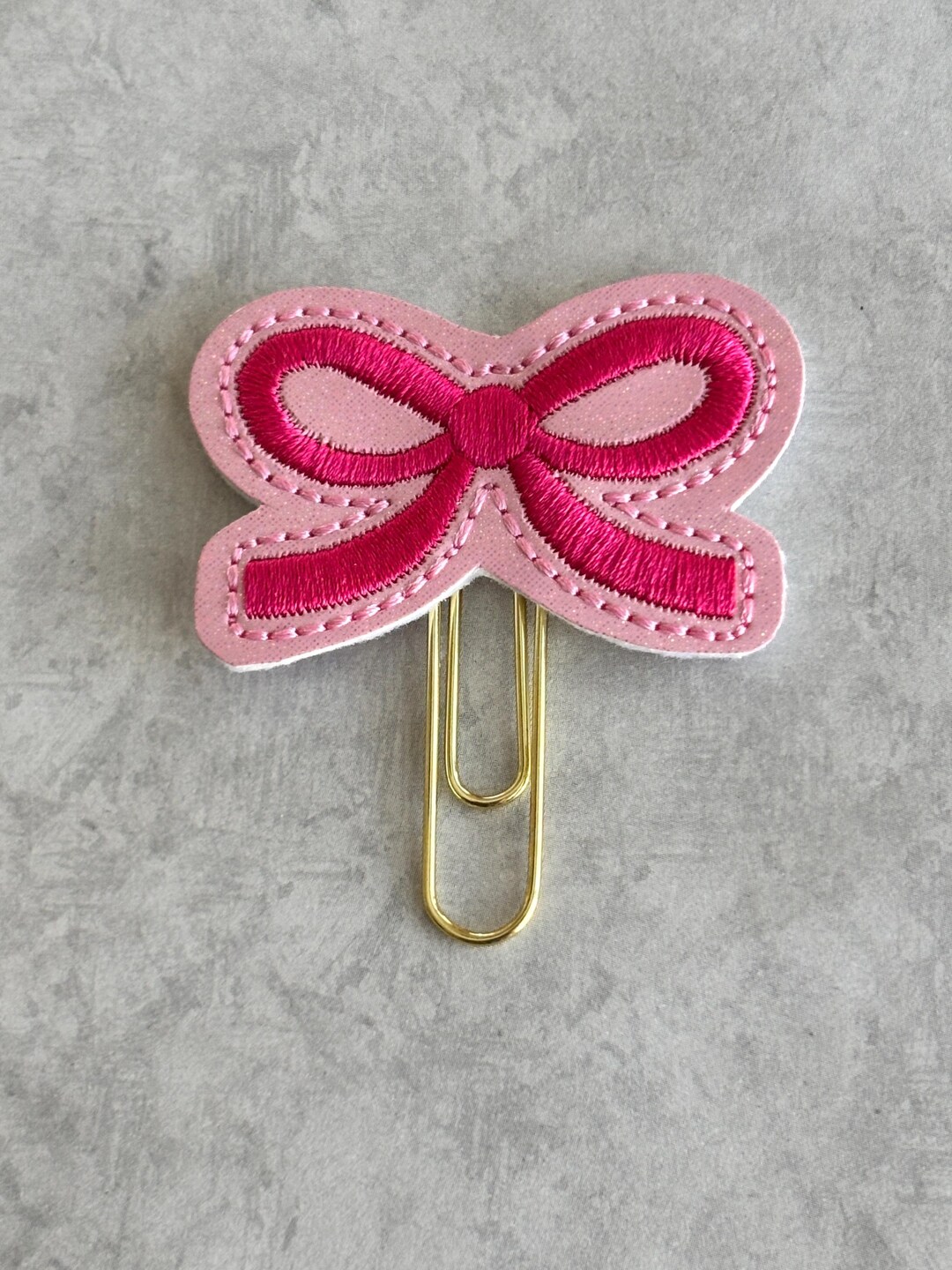 Hot Pink Bow Planner Clip, Planner Clip, Clips for Planners, Planner ...