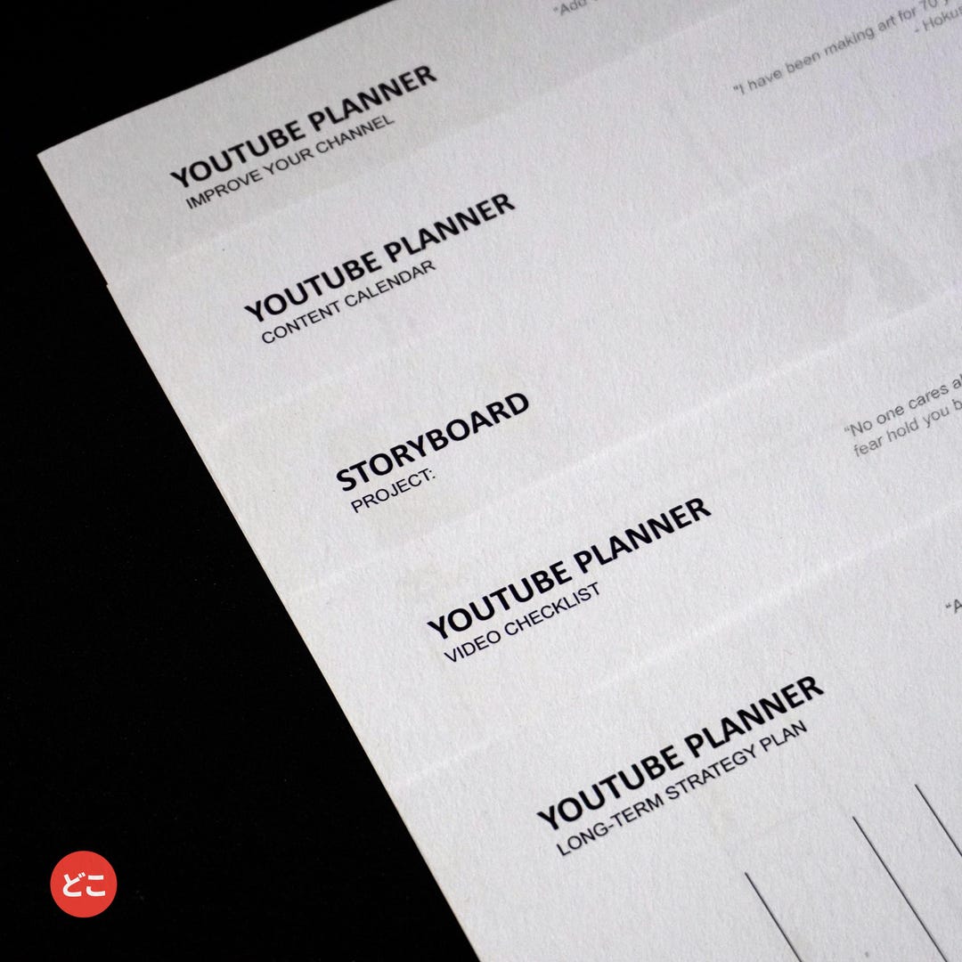 Youtube Content Strategy Planner: Printable Video Checklist for ...