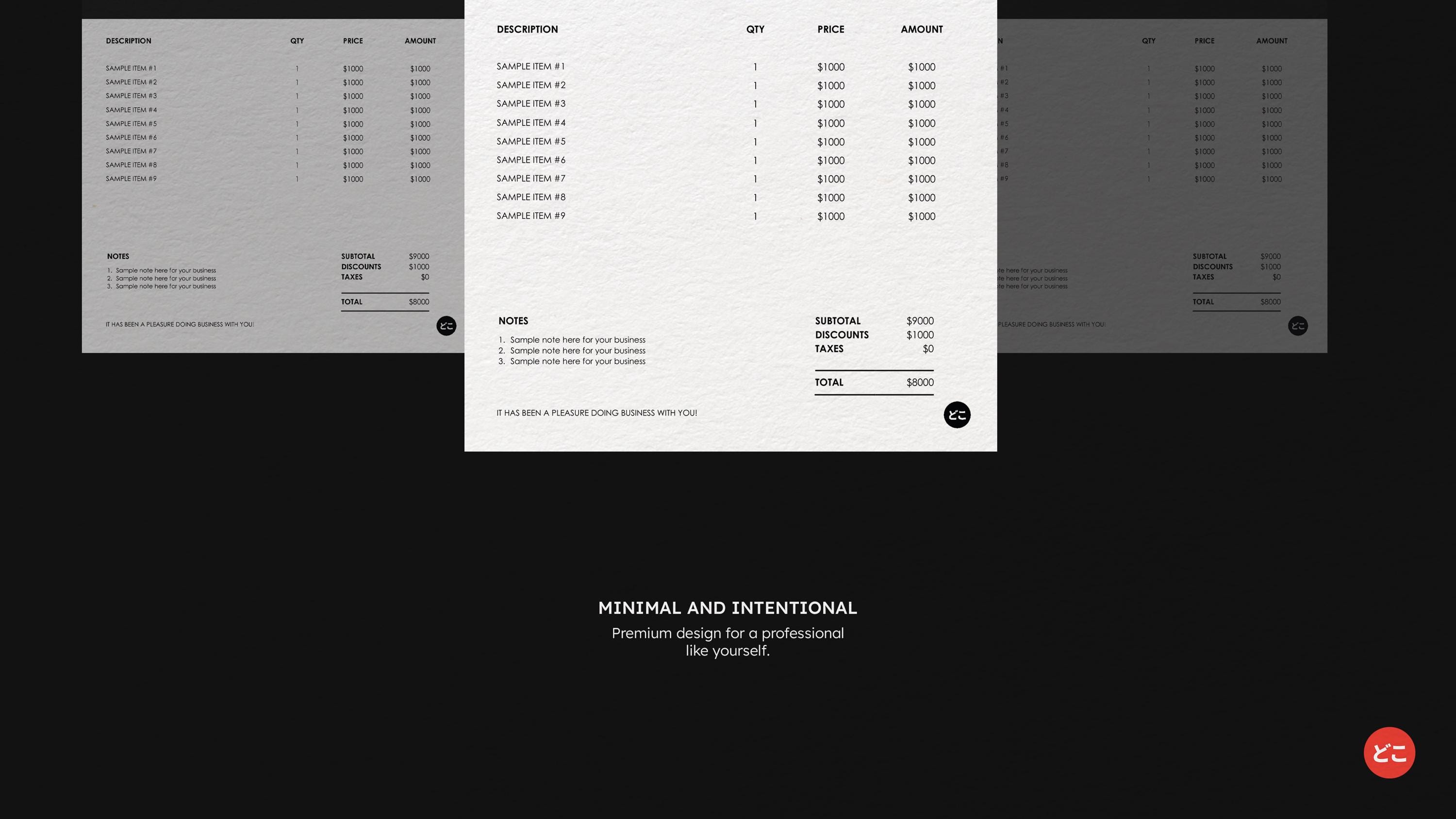 Sleek Customizable Invoice Template for Small Business - Compatible ...
