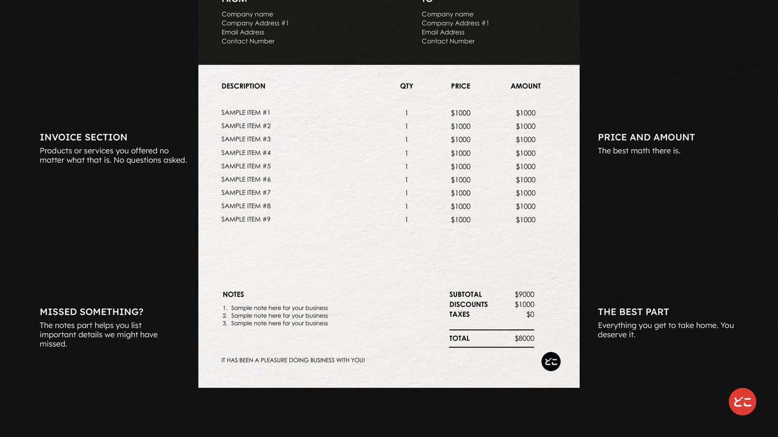 Sleek Customizable Invoice Template for Small Business - Compatible ...