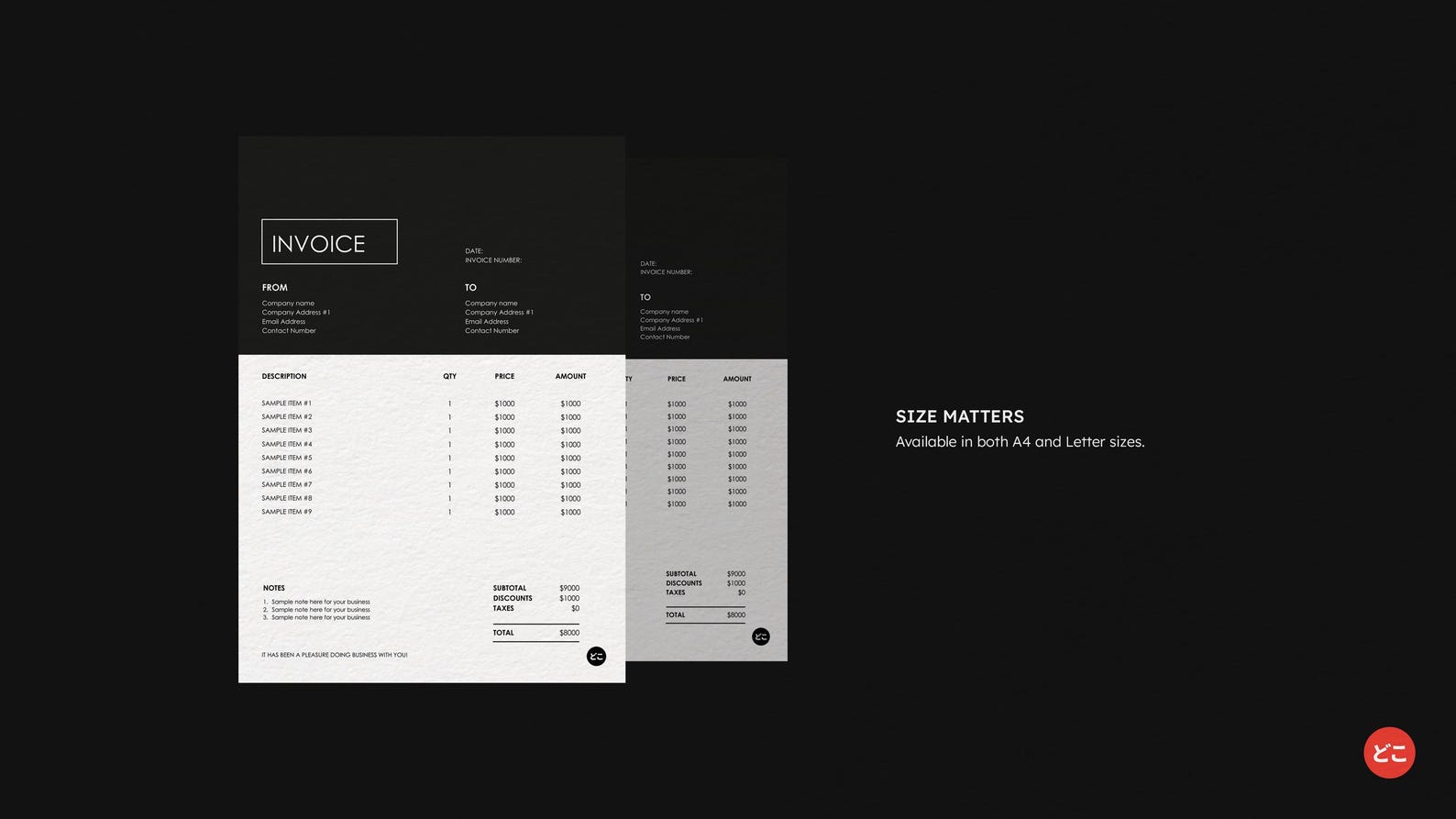 Sleek Customizable Invoice Template for Small Business - Compatible ...