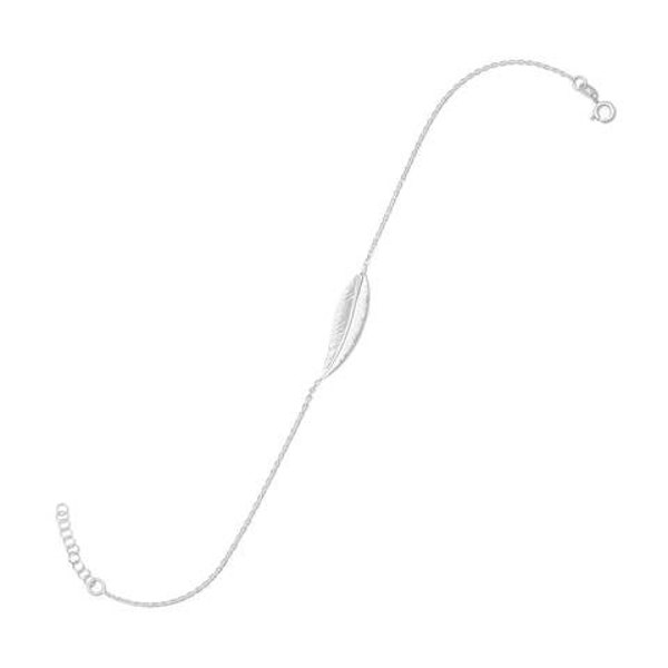 Sterling Silver Feather Anklets for Women - Etsy