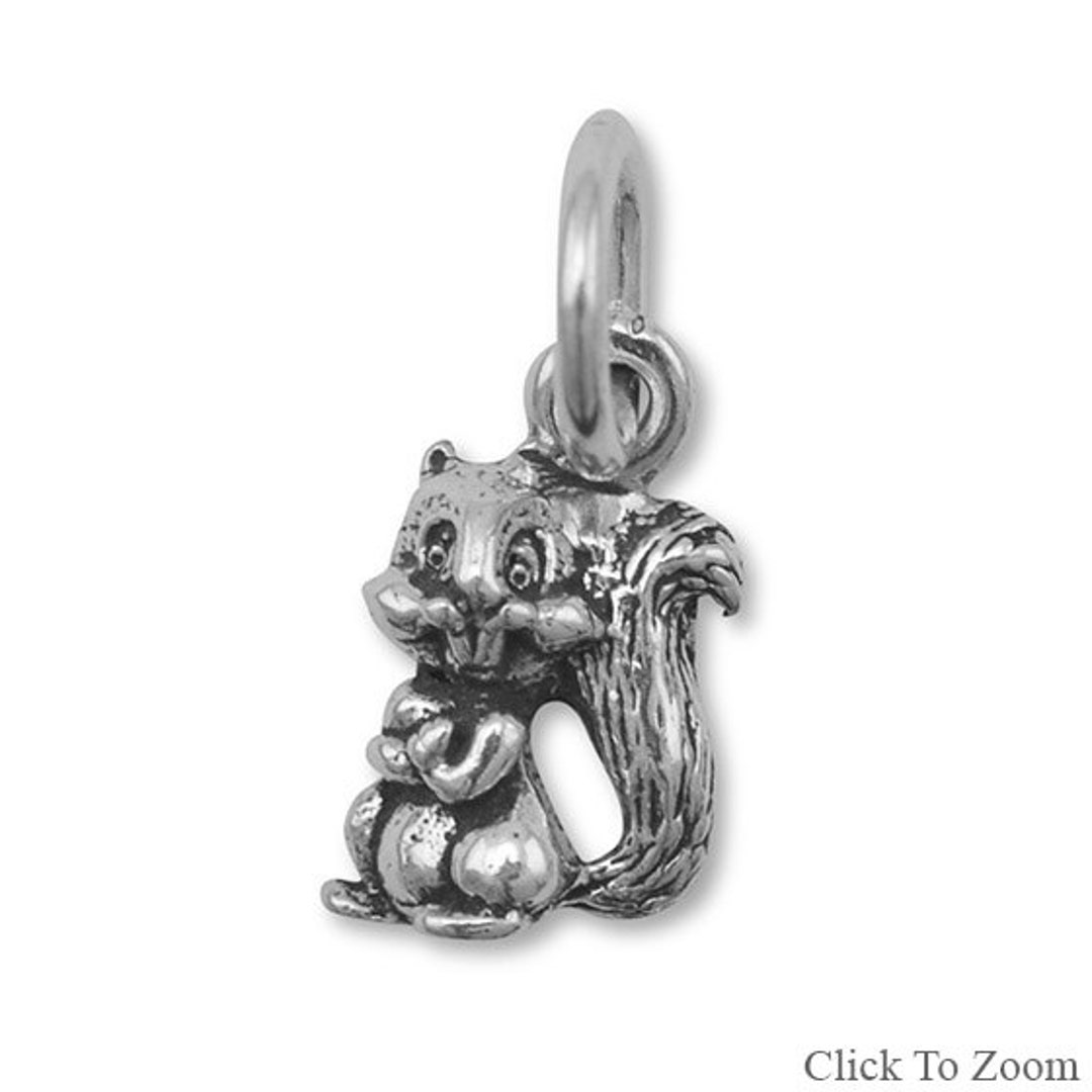 Sterling Silver Chipmunk Charm, Wild Animal, Wildlife, Nature, Chipmunk ...
