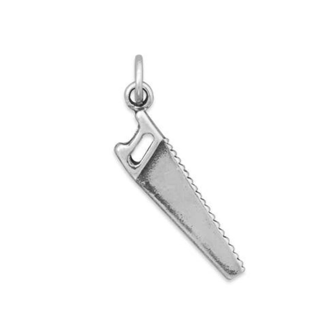 Hand Saw Charm Sterling Silver Hand Saw Charm Collectible Charm Charm ...
