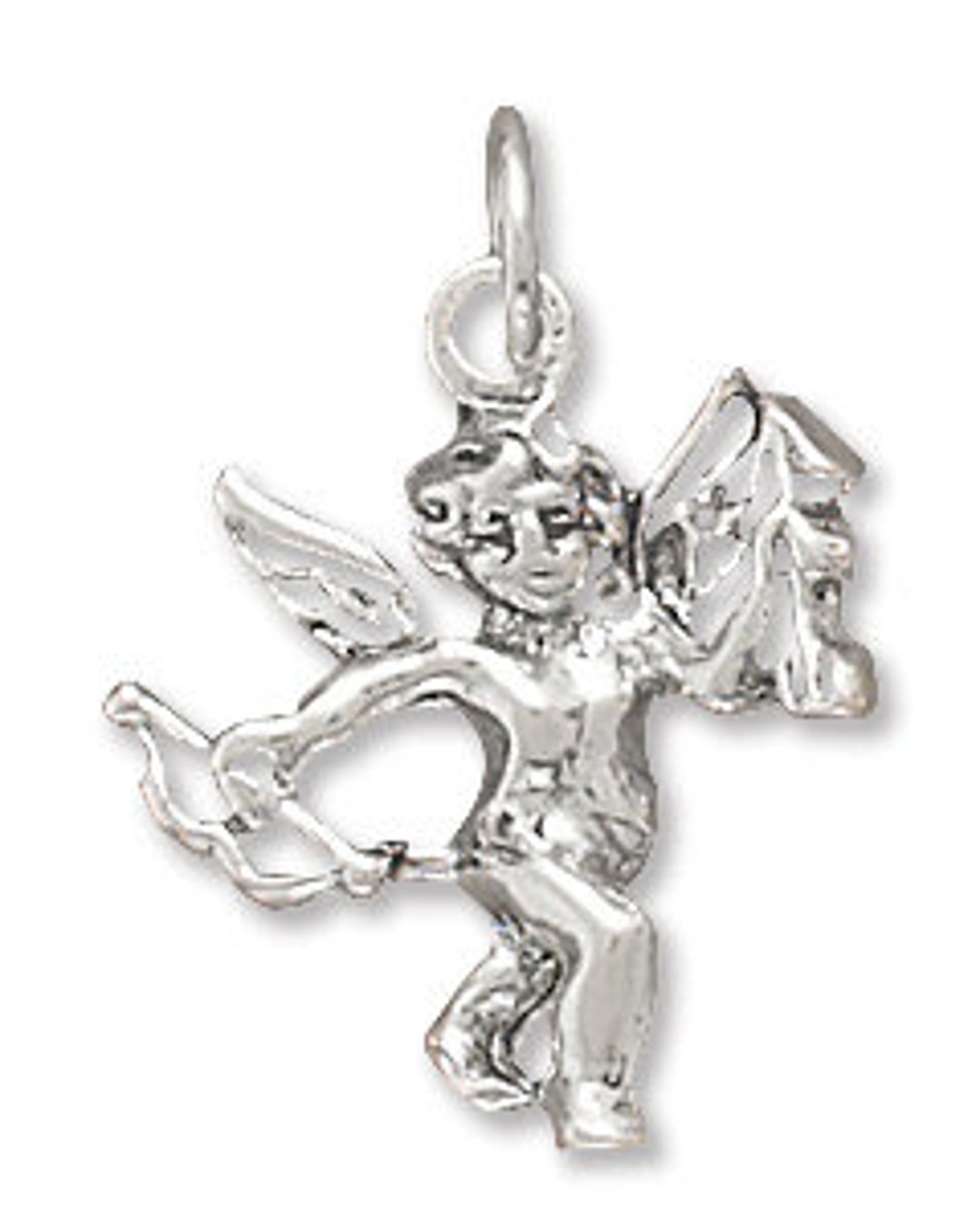 Sterling Silver Cupid Charm, Valentine's Day Gift, Jewelry, Finding ...