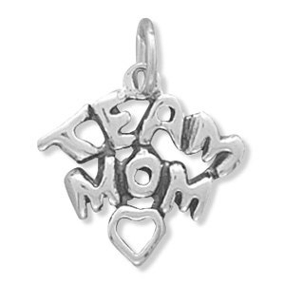 Team Mom Charm, Team Mom Pendant, Gift for Mom, Mothers Day, Birthday ...