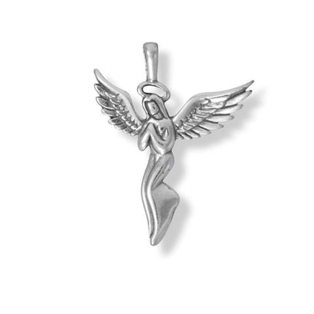 Angel Pendant, Praying Angel Pendant, Religious Pendant, Angel With ...