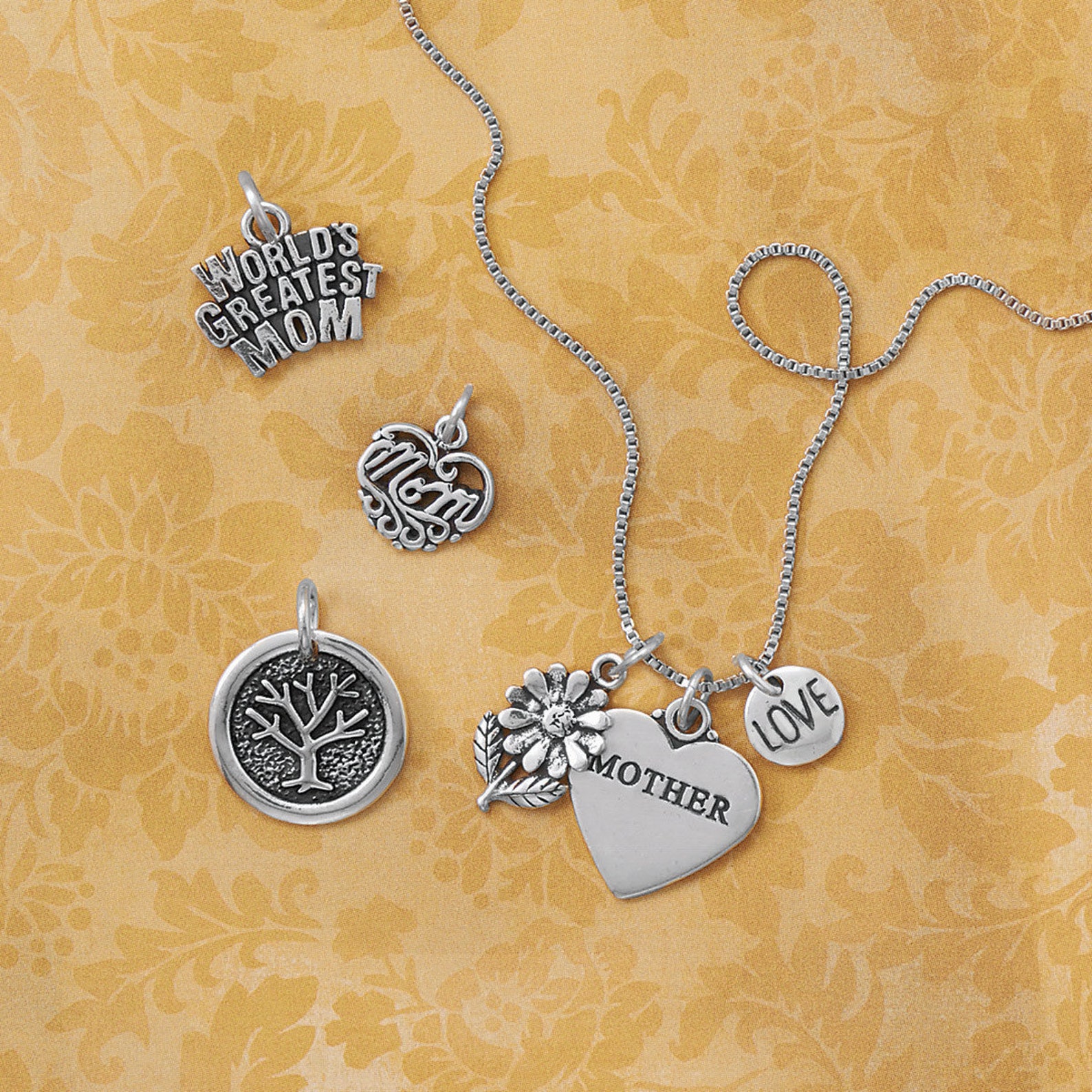 Cut Out Mom Heart Charm Gift for Mom Jewelry Mom Heart | Etsy